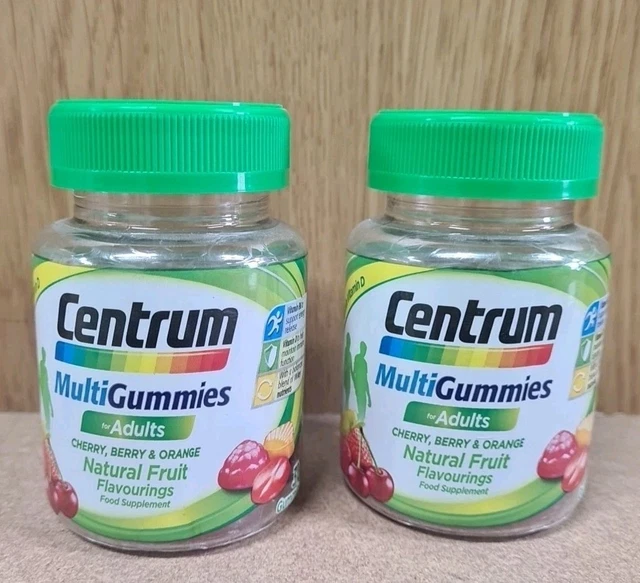 CENTRUM MULTI GUMMIES Mixed 2 X 30 Pack Gummies Total 60 Gummies BBE 09 ...