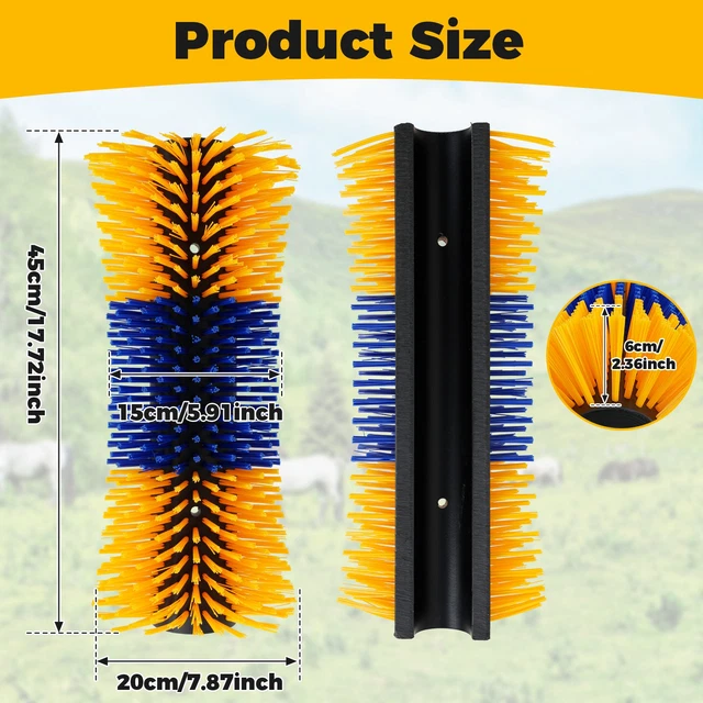 CATTLE HORSE SCRATCHER Cleaning Massage Brush Livestock Scratching ...