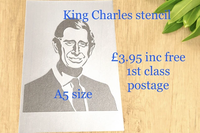 KING CHARLES Stencil For Painting Prince Charles Template Queen ...