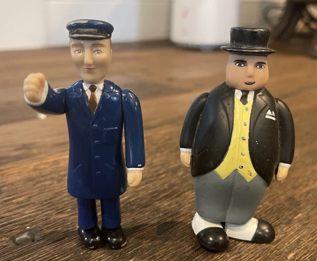 THOMAS THE TRAIN Sir Topham Hatt & Conductor 1995 3.75 Figures Britt ...