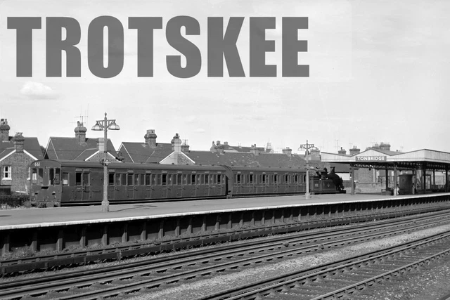 LARGER NEGATIVE BR British Railways Steam Loco Push Pull Set 661 c1959 ...