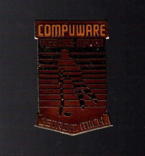 1980'S DETROIT COMPUWARE logo, Quebec Pee Wee (PeeWee) Minor Hockey BIG ...