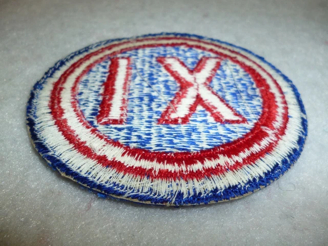 US ARMY WW2 - IX 9th ARMY CORPS Embroidered Shoulder Sleeve Patch $3.50 ...