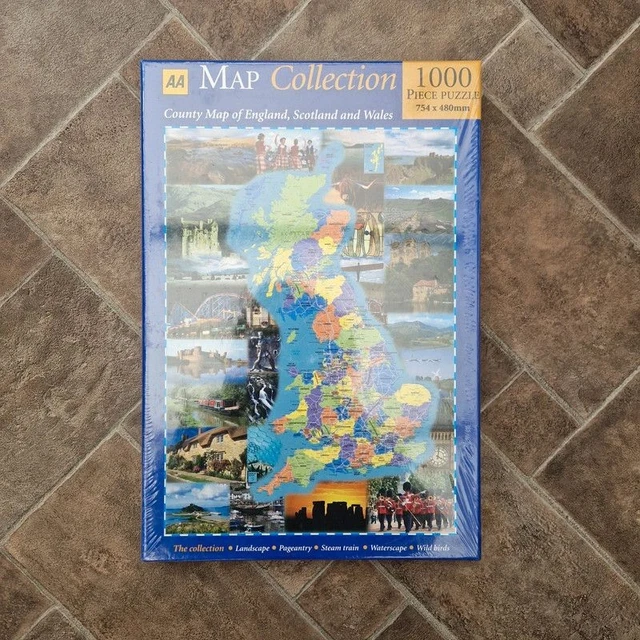 AA MAP COLLECTION 1000 Piece Puzzle County Map England, Scotland ...