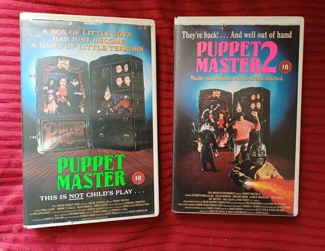 PUPPET MASTER & Puppet Master 2 Vintage Horror VHS Tapes Movie Films ...