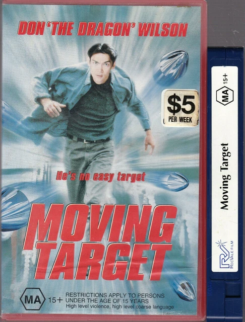 VHS VIDEO TAPE Big Box MOVING TARGET Ex-Rental PAL Don Wilson Movieland ...