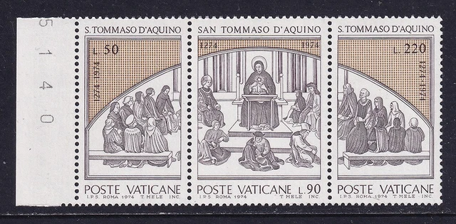 VATICANO 1974: SAN Tommaso Trittico Bordo Di Foglio (A2) EUR 1,90 ...