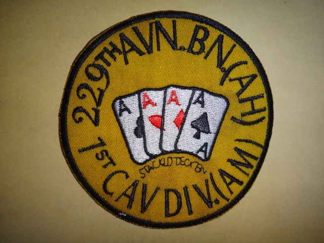 VIETNAM WAR PATCH US 229th Aviation Battalion 1st Calvary Div. STACKED ...