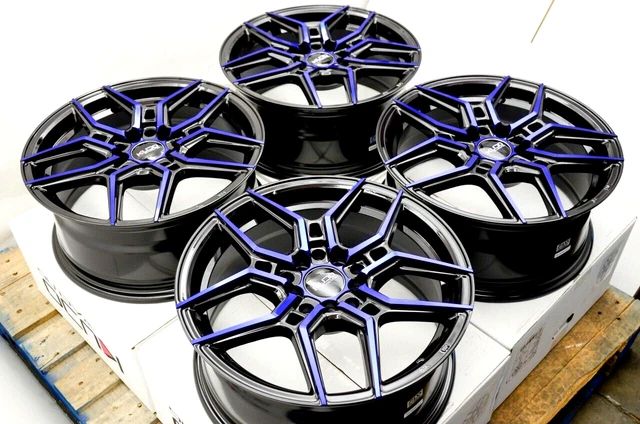 16& WHEELS RIMS Black Blue 5 Lugs Honda Civic Accord Toyota Camry ...