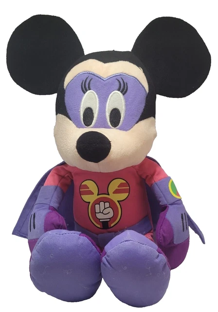 DISNEY SUPERHERO MICKEY Mouse IN Cape Cuddly 14" Plush Soft Toy Teddy ...