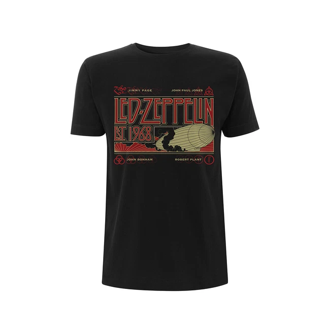 LED ZEPPELIN ZEPPELIN And Smoke Black ufficiale Uomo maglietta unisex ...