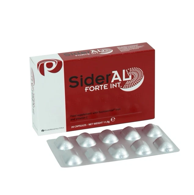 SIDERAL FORTE 20 Capsules Supplement with Vitamin C and Iron Heart ...
