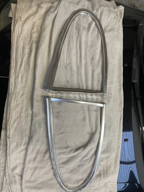 FORD CAPRI MK1 Pair Opening Rear Window Alloy Aluminium D Trims ...