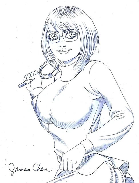 Sexy Velma Scooby Doo Pin Up Original Art By Scott Dalrymple 4591 Picclick Ca