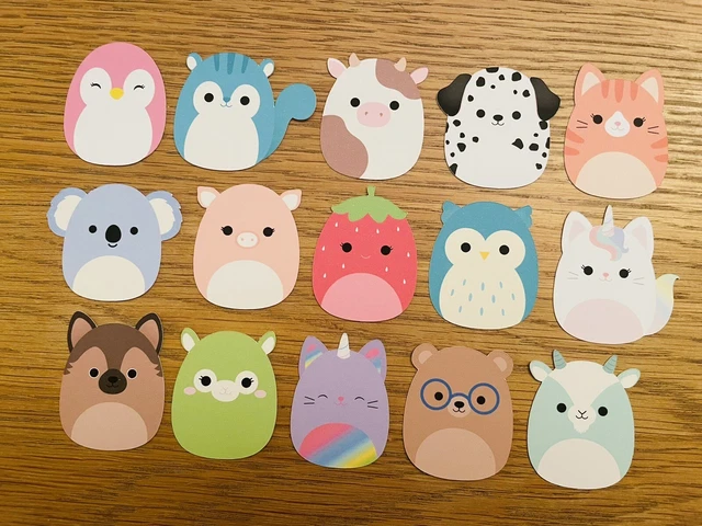15X SQUISHMALLOW THEMED Card Toppers Papercraft Card Making Birthday £2 ...