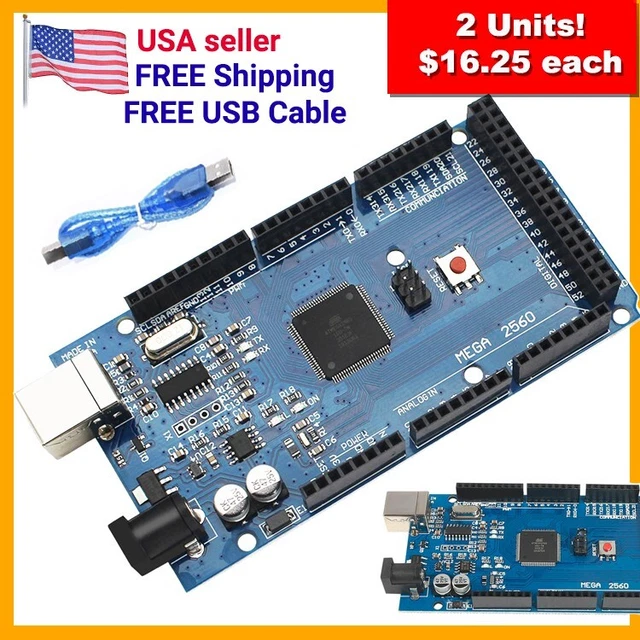 **2 UNITS** ATmega 2560 R3 CH340 Board compatible with Arduino MEGA ...