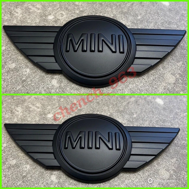 2 X 🇬🇧MINI🇬🇧R50 R55 R56 All Black Metal Bonnet/Boot Badges EUR 43,11 ...
