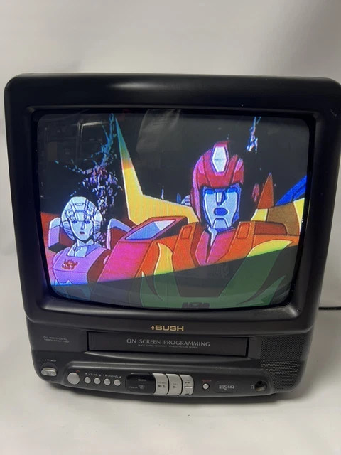 BUSH 14& CRT TV With VHS Recorder BTV17 Retro Gaming Working READ DISCRETION £89.99 - PicClick UK
