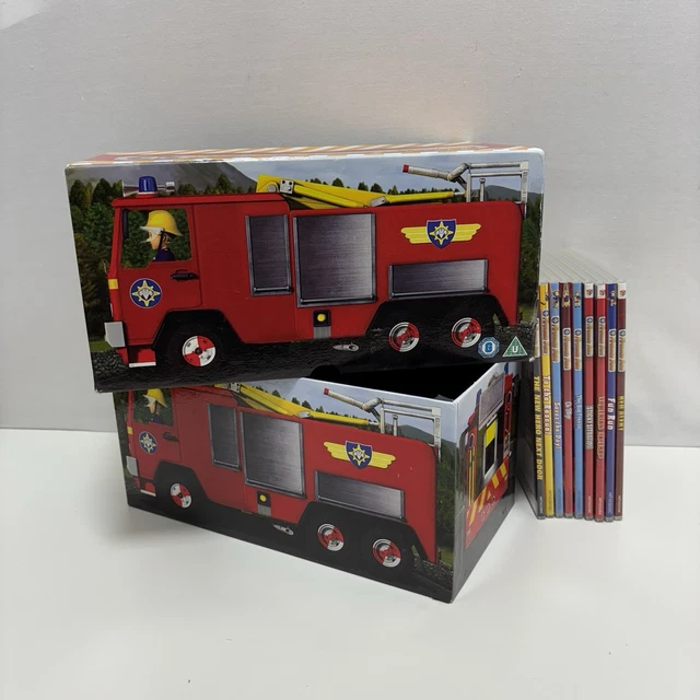 FIREMAN SAM DVD Collection with Fire Engine Storage Box £25.00 ...