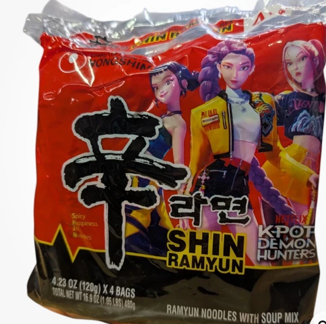 K-POP DEMON HUNTERS Shin Ramyun Noodles 4-pack NEW SEALED VIRAL £14.81 ...