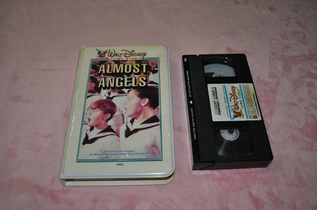 WALT DISNEY HOME video almost angels VHS rare old white clam shell case ...