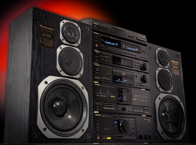 TECHNICS TOWER 🌈RARE🌈 Complete Stereo Component System *READ ...