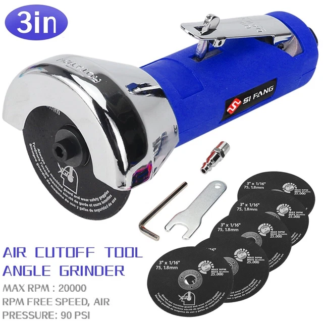 3& AIR CUT Off Tool Pneumatic Angle Grinder Cutter Tools With 5pcs ...