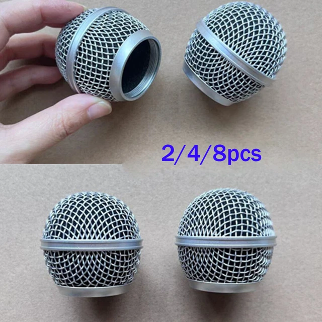REPLACEMENT MICROPHONE GRILL Mic Grille Ball Head Mesh for Shure SM58 ...