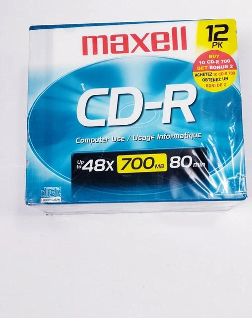 MAXELL CD-R 80 Min 700MB Up To 48x (12 Pk) $14.95 - PicClick CA