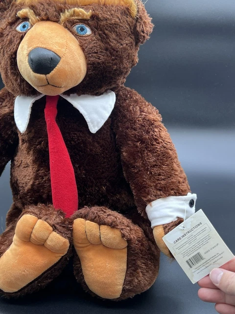 DONALD TRUMP TRUMPY Teddy Bear Original Authentic Deluxe 22" Plush Flag ...