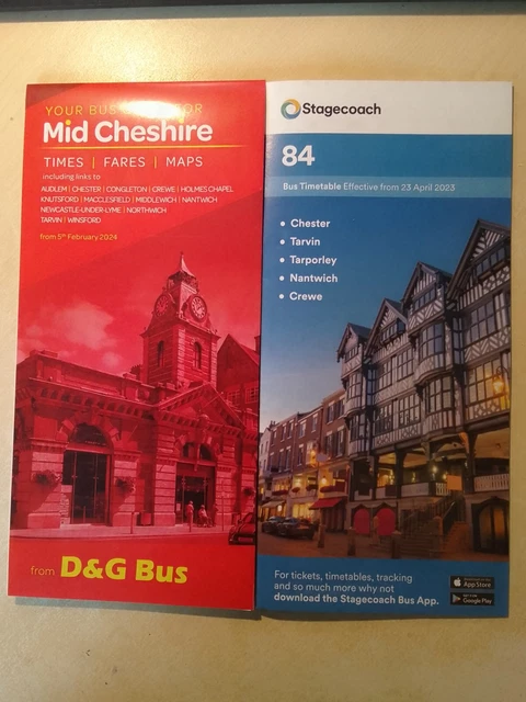BUS TIMETABLES MID Cheshire Bus Guide Feb 2024 D&G Bus, Stagecoach 84 ...