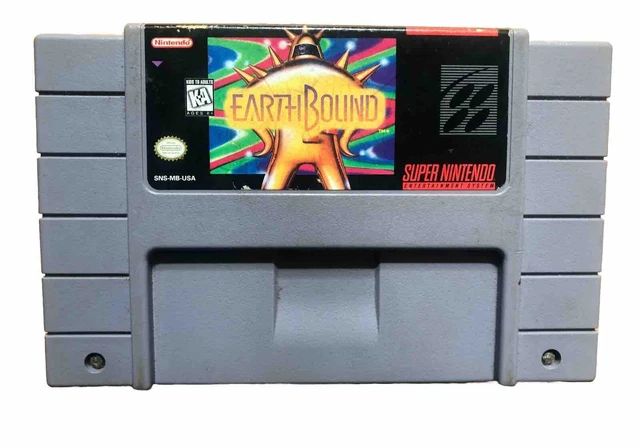 EARTHBOUND 1995 SNES videogame cartridge for Super Nintendo ...
