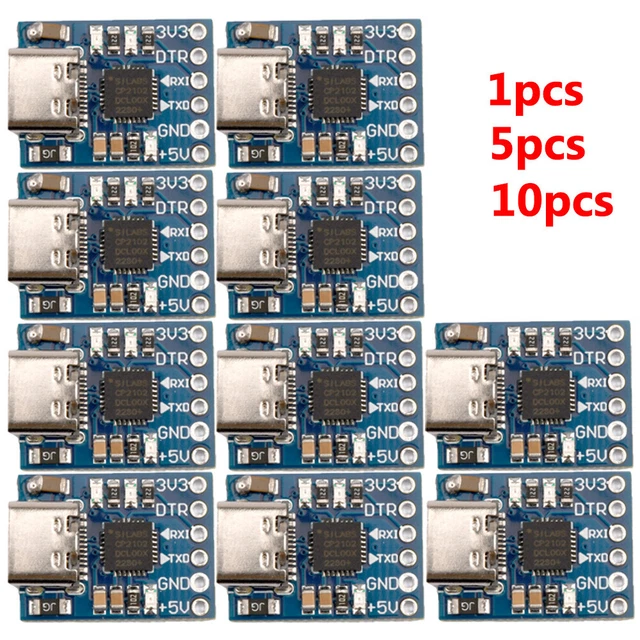 1-10XTYPE-C USB TO UART TTL Module 6Pin Serial Converter CP2102 Replace ...