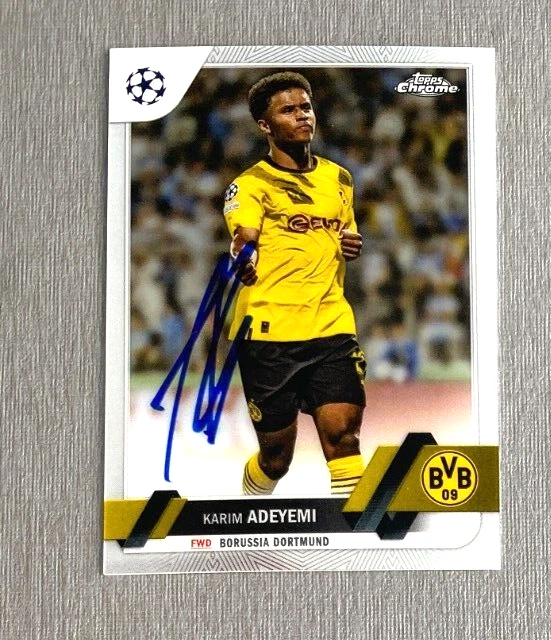 KARIM ADEYEMI BORUSSIA Dortmund In-person signed Topps Chrome EUR 19,99 ...