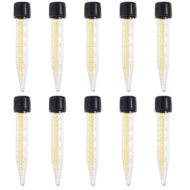 10 PCS GLASS Centrifuge Tubes Pointed Bottom Research Facility ...