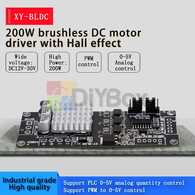 XY-BLDC 3 PHASE DC Brushless Motor Drive Board Controller 200W With ...