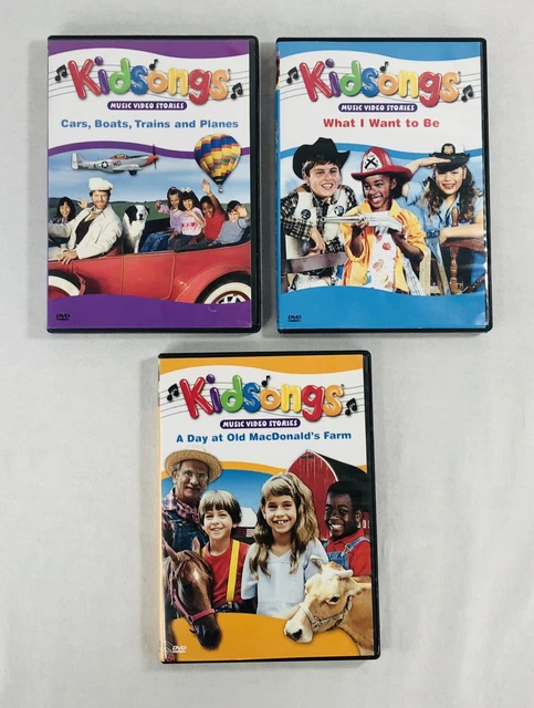 KIDSONGS DVD LOT Cars Boats Trains What I Want To Be Old MacDonalds ...