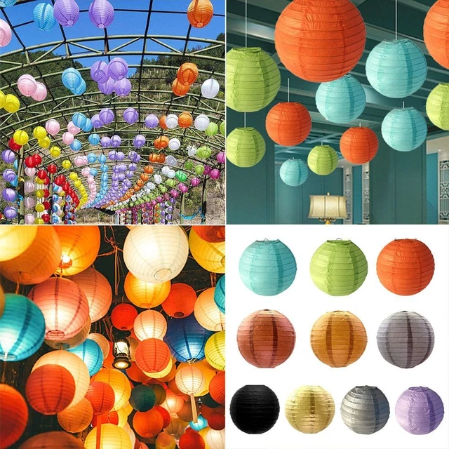 PAPER POM POMS Chinese Paper Lantern Honeycomb Balls Birthday Wedding ...