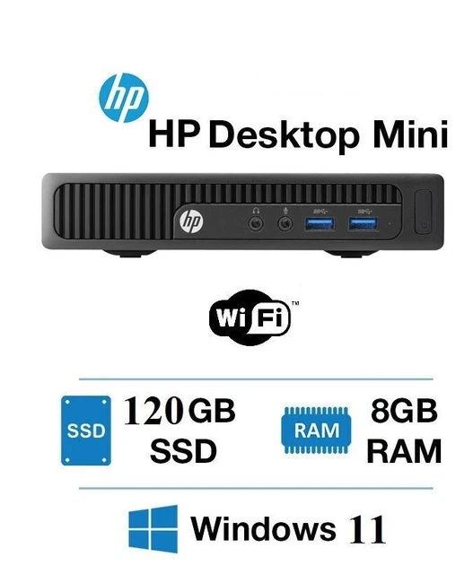 HP MINI MICRO PC COMPUTER CORE i3 8GB RAM 120GB SSD WIN 11 Wi-Fi £89.99 ...