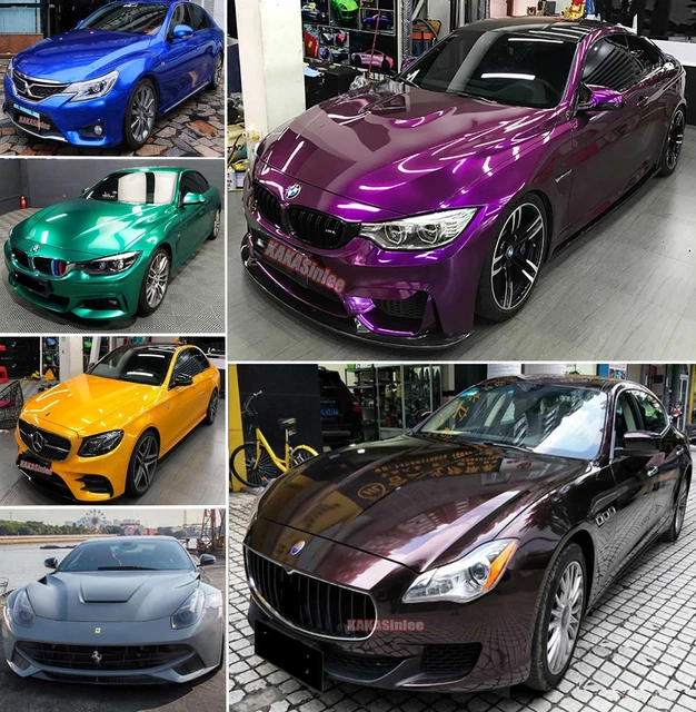 ENTIRE CAR WRAP / Flexible Glossy Glitter Pearl Satin Chrome Vinyl ...