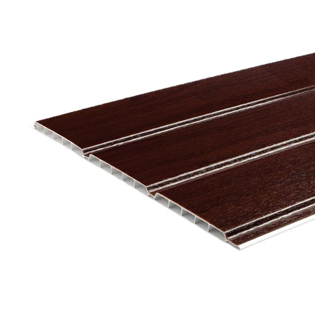 HOLLOW SOFFIT CLADDING Board Rosewood UPVC Plastic Ceiling Cladding ...