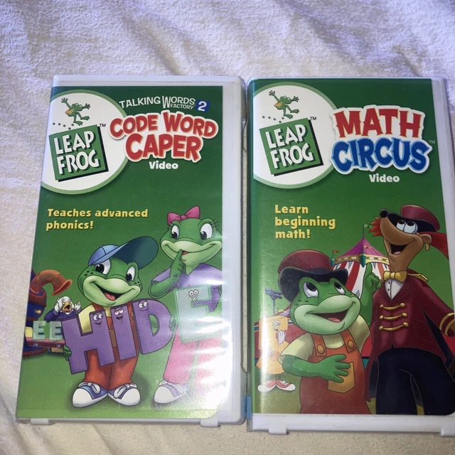 LEAPFROG: THE CODE Word Caper/math Circus VHS 2004 Small Clamshell £17. ...