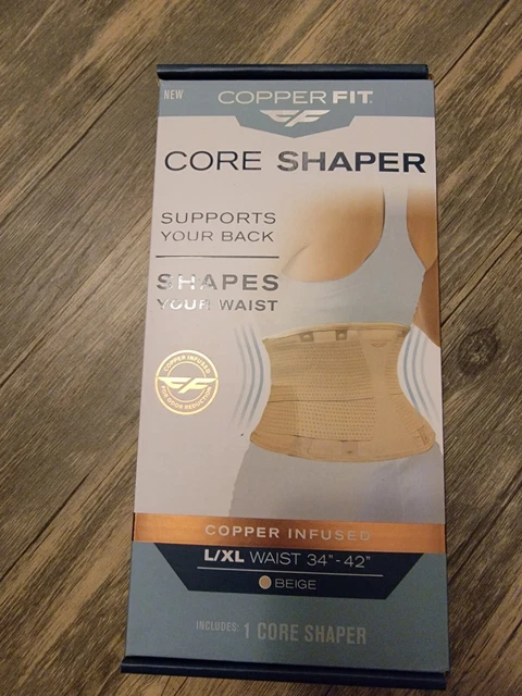 NEW COPPER FIT Core Shaper Supports Back Shapes Waist L/Xl 34" - 42" Beige £23.57 - PicClick UK