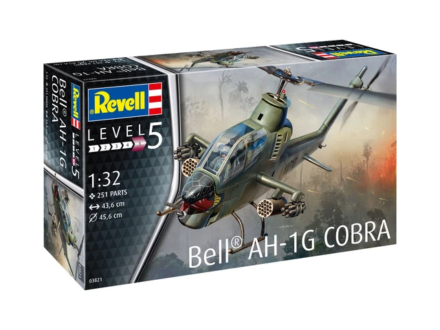 BELL AH-1G COBRA Helicopter 1:32 Plastic Model Kit REVELL £71.27 ...