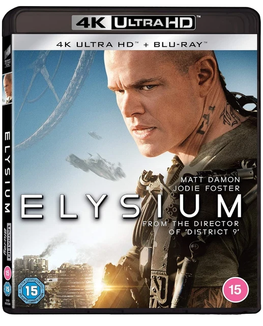 ELYSIUM (BLU-RAY) MATT Damon Jodie Foster Sharlto Copley Alice Braga ...