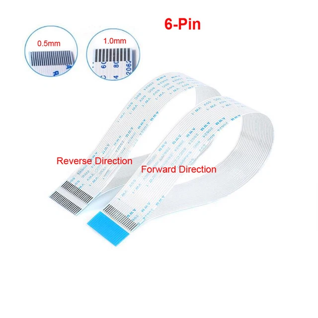 FLEXIBLE FLAT FLEX FFC/FPC Cable Ribbon 6-Pin Forward / Reverse 0.5mm ...