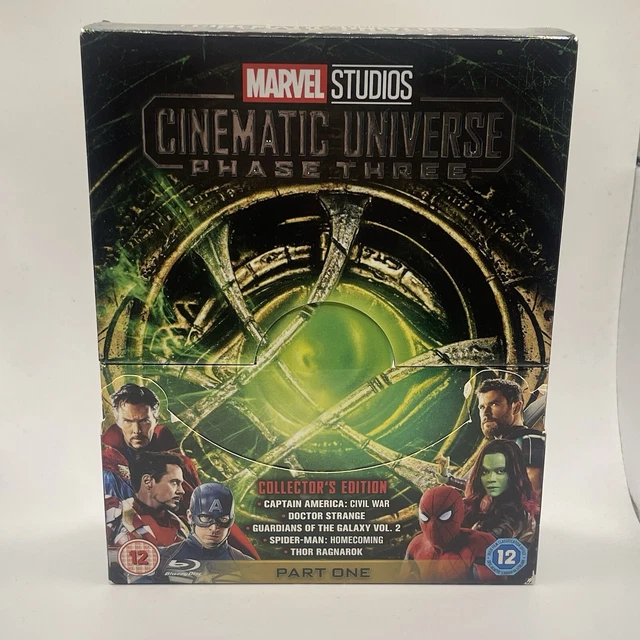 MARVEL STUDIOS CINEMATIC Universe Phase 3 Part 1 Blu-ray Collector’s Box Set £12.92 - PicClick UK