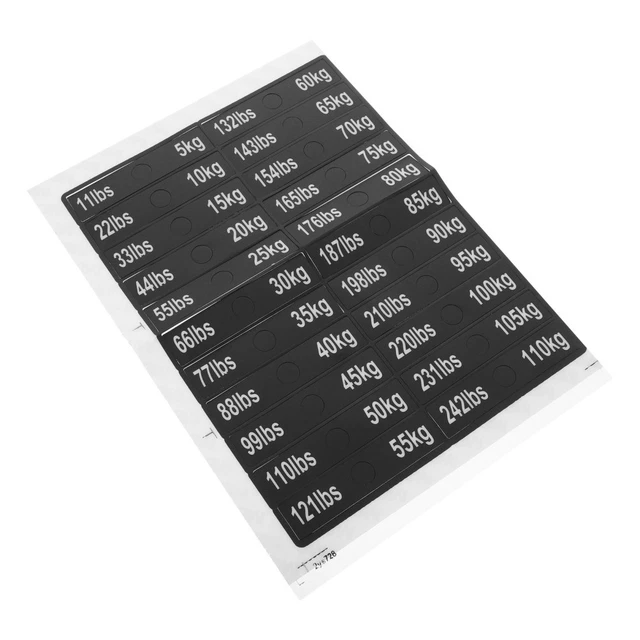 GYM EQUIPMENT NUMBER Stickers Self-adhesive Label Numbered Labels $22. ...