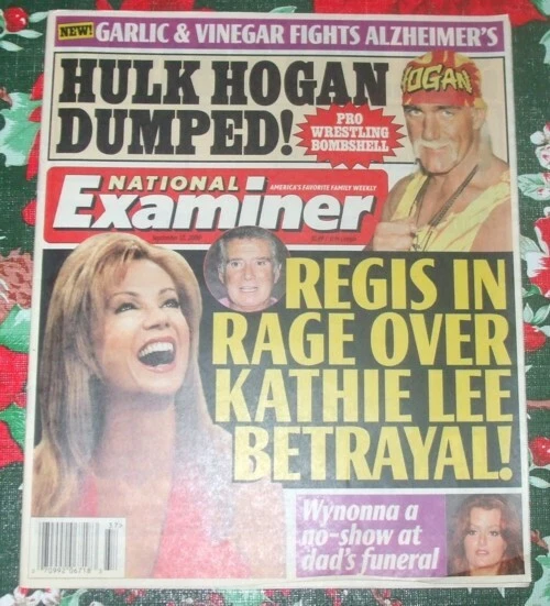 NATIONAL EXAMINER MAGAZINE KATHIE LEE GIFFORD Keanu Reeves HULK HOGAN ...