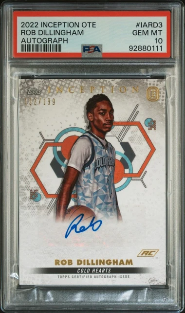 2022 TOPPS INCEPTION OTE ROB DILLINGHAM Auto Timberwolves/199 PSA 10 ...